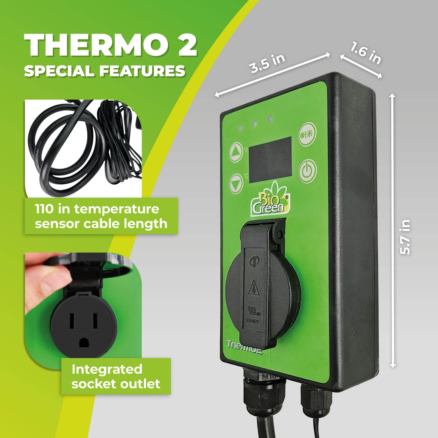 Digital Summer/Winter Thermostat - "Thermo 2" - biogreen-products.com