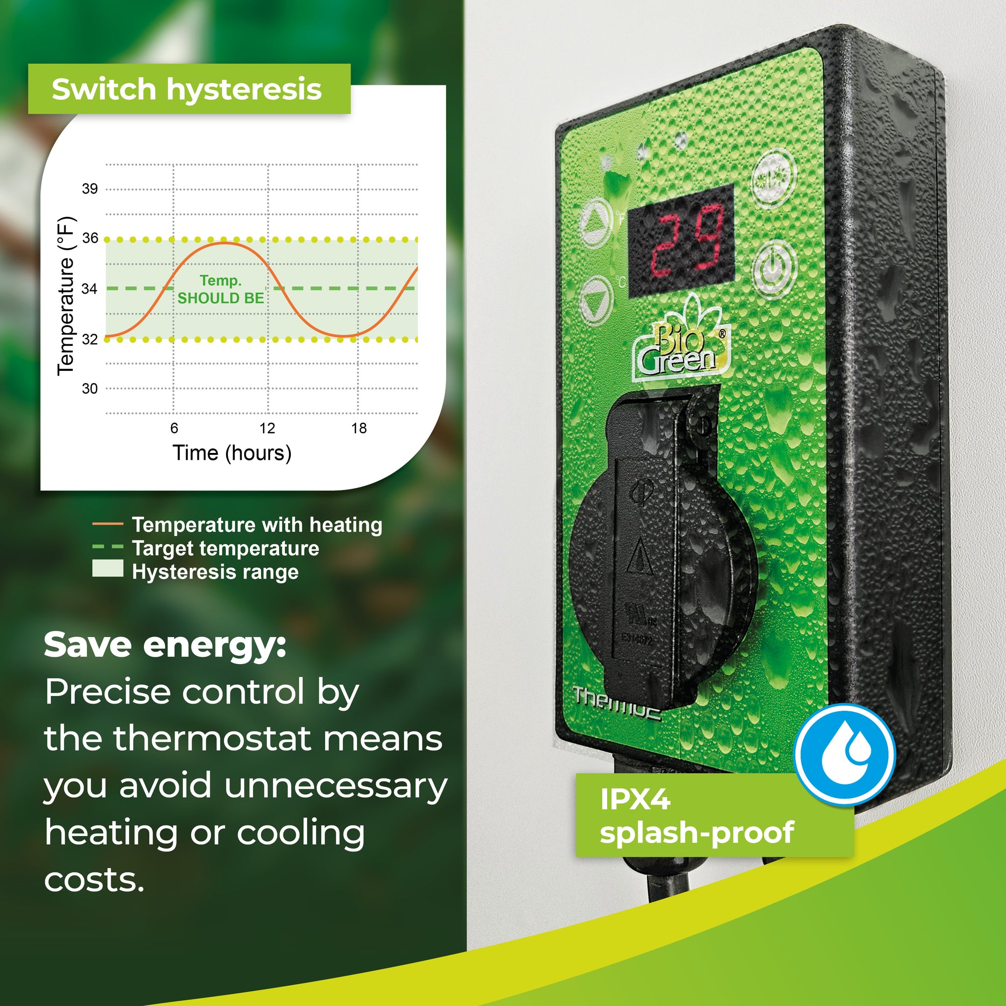 Digital Summer/Winter Thermostat - "Thermo 2" - biogreen-products.com